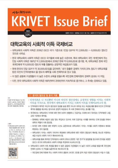 Krivet Issue Brief 229호 대학교육의 사회적 이득 국제비교 연구성과 연구성과 Nrc 경제인문사회연구회 Nrc 공식 홈페이지 Nrc