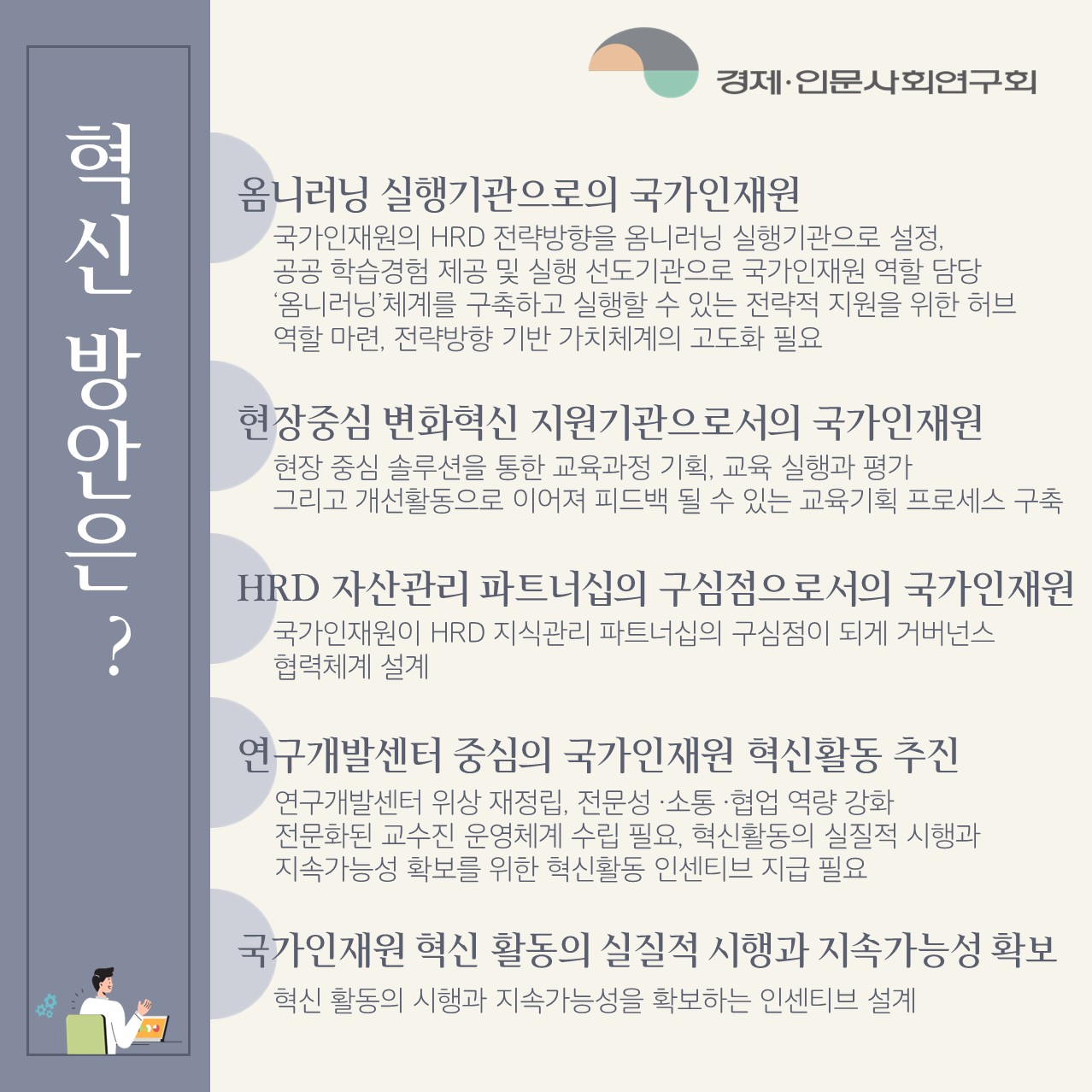 미래공공인력 전략적 양성을 위한 국가공무원인재개발원 어떻게 혁신할 것인가 카드뉴스 뉴스레터 소식·소통 Nrc 경제